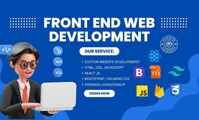 Build dynamic web apps html, css, js, react, tailwind, bootstrap ...