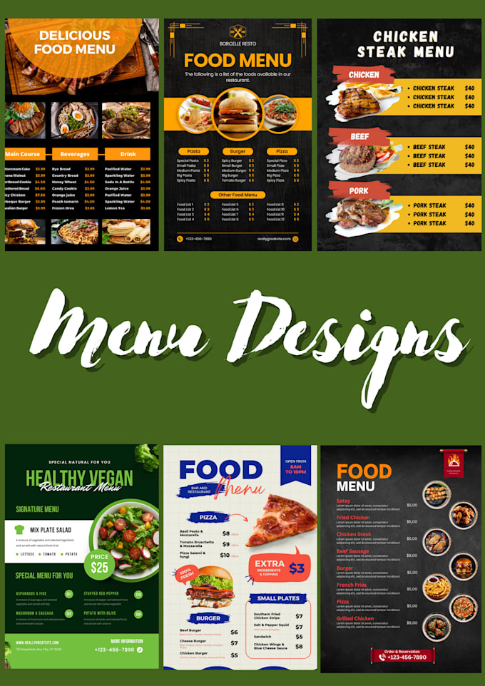 Design custom worksheets, menu cards designs for you by Zohaib3514 | Fiverr