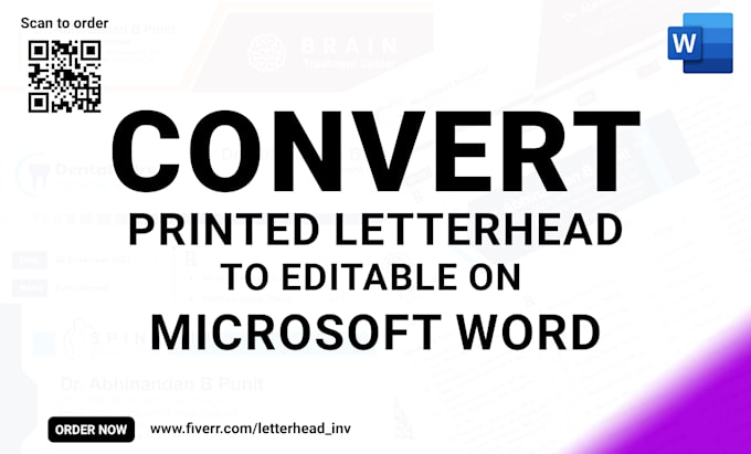 Convert your printed letterhead to editable on microsoft word by ...
