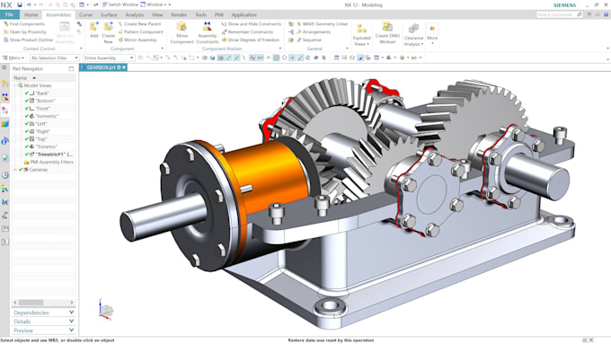 Do 3d models, 2d drawings, mechanical design using nx siemens nx cad unigraphics by Etdesign ...