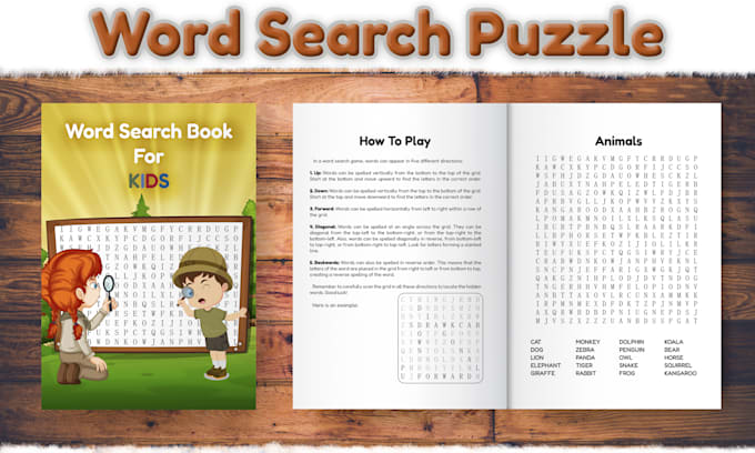 Make unique word search puzzle for kdp publishing by Yacino527 | Fiverr