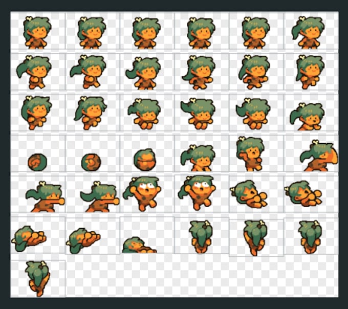 Make game asset, 2d character sprite sheet for your game by Ajewoleolly ...