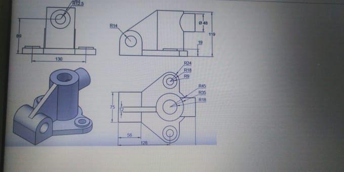 3d mechanical model and engineering drawings for manufacturing by ...