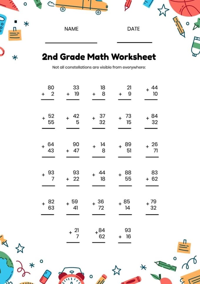Design custom maths worksheets for kids by Hadi0412 | Fiverr