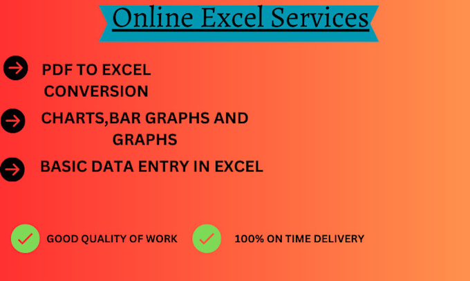 Do excel data entry ,graphs,charts and pdf to excel by Parth_shahakar | Fiverr