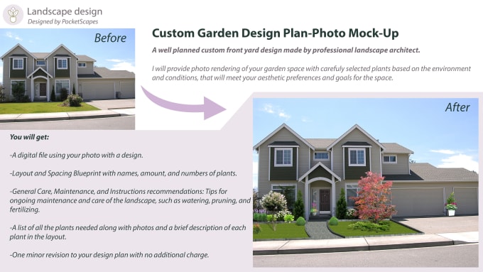 Design your front garden with a photo mock up presentation by Cicirici ...