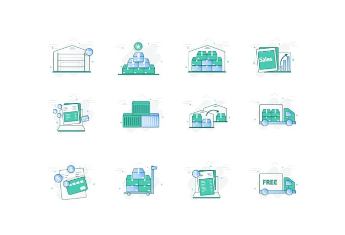 Design awesome trendy custom vector icons by Reaxur | Fiverr