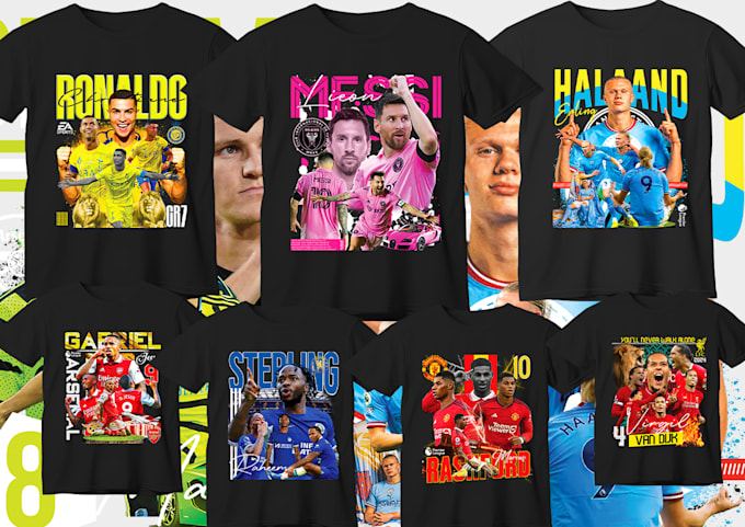 Send you latest bootleg soccer players designs for t shirts in 1 day by ...