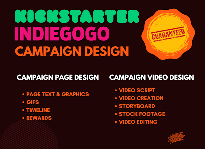 Create and design the whole kickstarter indiegogo campaigns by ...