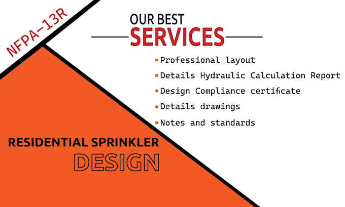 Design a nfpa 13d and nfpa 13r sprinkler system by Michael_henry2 | Fiverr