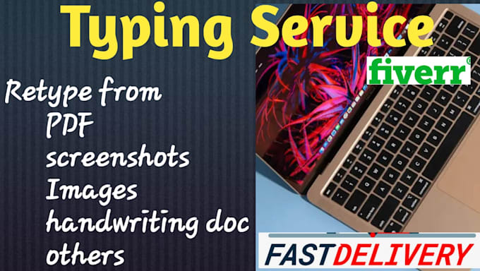Provide professional typing services by Ktmshop | Fiverr
