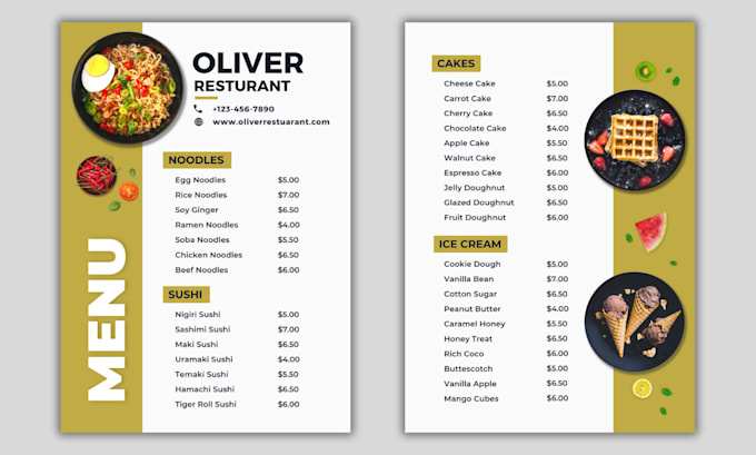 Design a modern food menu for restaurants, cafe, bar, etc by ...