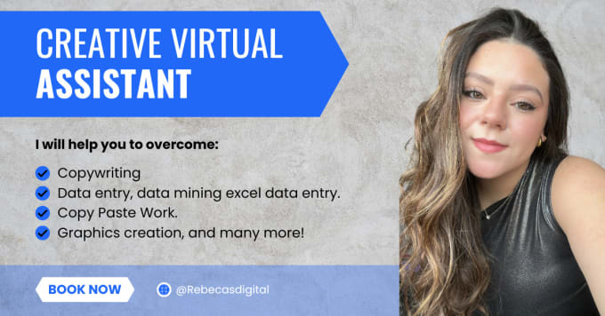 Be your creative virtual assistant by Rebecasdigital | Fiverr