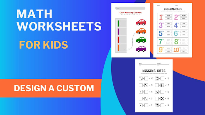 Design custom maths worksheets for you by Zunairbinumar | Fiverr