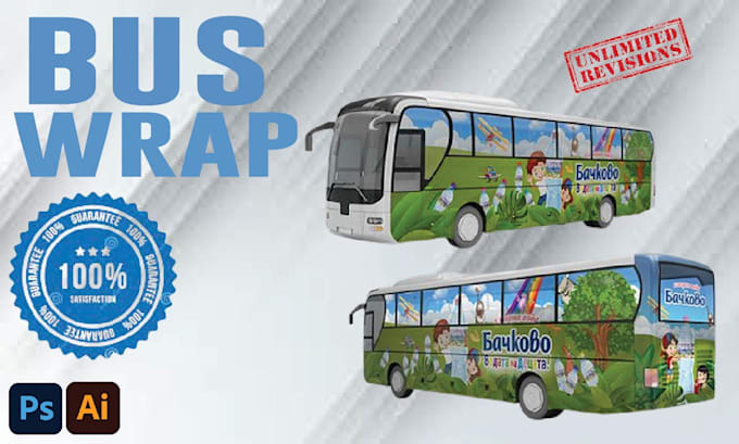 Design unique bus wrap for you by Anayabutt902 | Fiverr