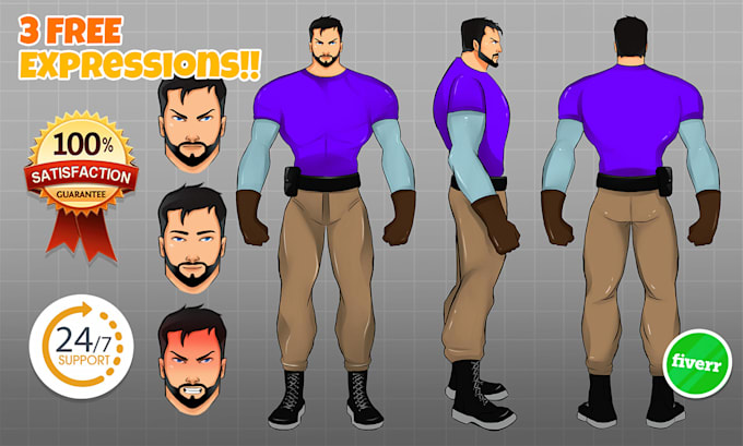 Draw a custom reference sheet in any art style by Ramsha745 | Fiverr