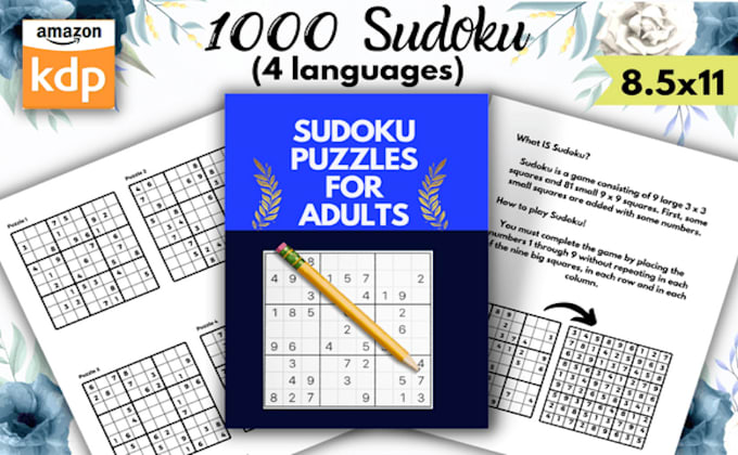 Make sudoku word search mazes cross word puzzle book for kdp by ...