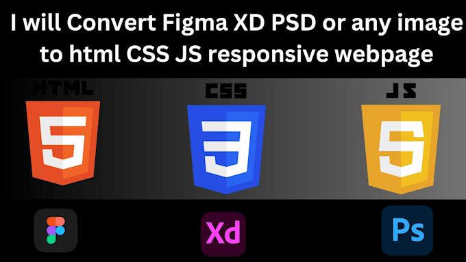 Convert any figma psd xd or image to html by Sikanderali07 | Fiverr
