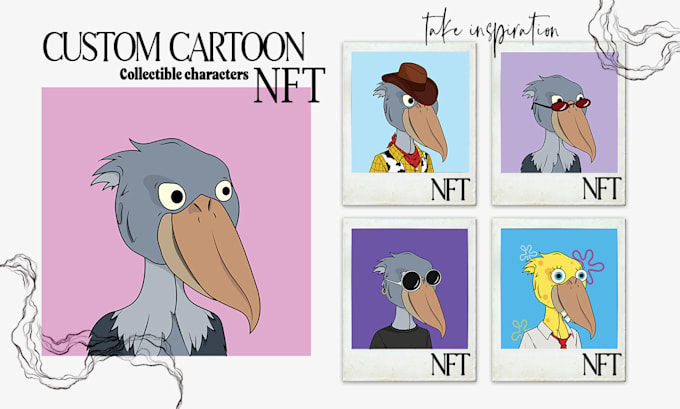 Create nft cartoon characters collection for you by Helloislash | Fiverr