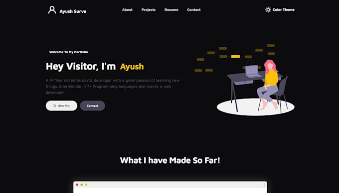 Make a custom rich and modern personal portfolio website by ...