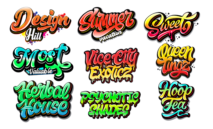 Design handwritten font or text logo and typography t shirts by Rozario ...