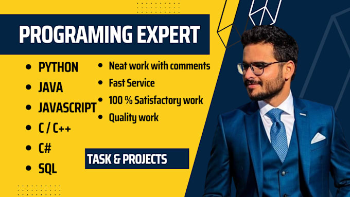 Program in cpp c python java javascript pdf to excel data structure algo by Mhassanawan47 | Fiverr