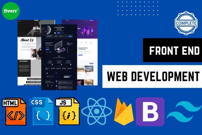 Be Your Frontend Developer With Html Css Javscript React Js And Bootstrap 5 By Kashan0101