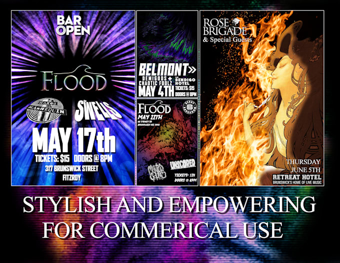 Make stylish band, singer, gig, event, streaming, posters by Rocko4hire ...