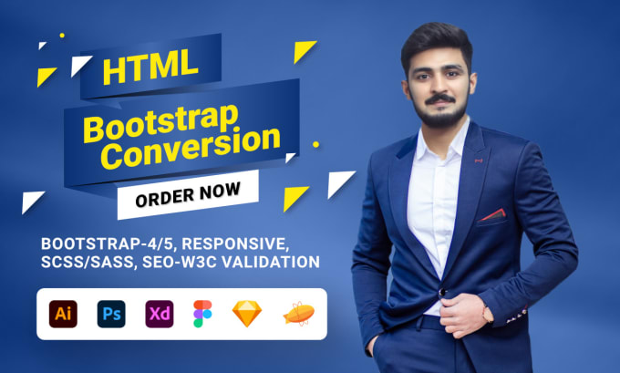 Convert Figma To Html Psd To Html Xd To Html And Responsive With Bootstrap 5 By