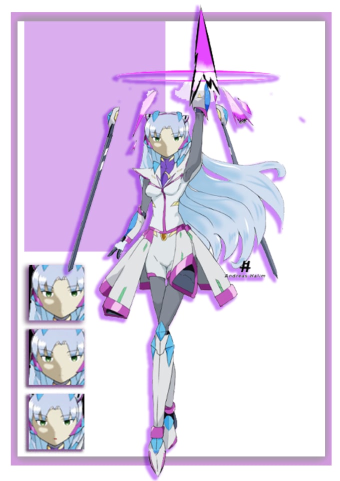 Draw your character simple mecha and reploid by Andreashalimg | Fiverr