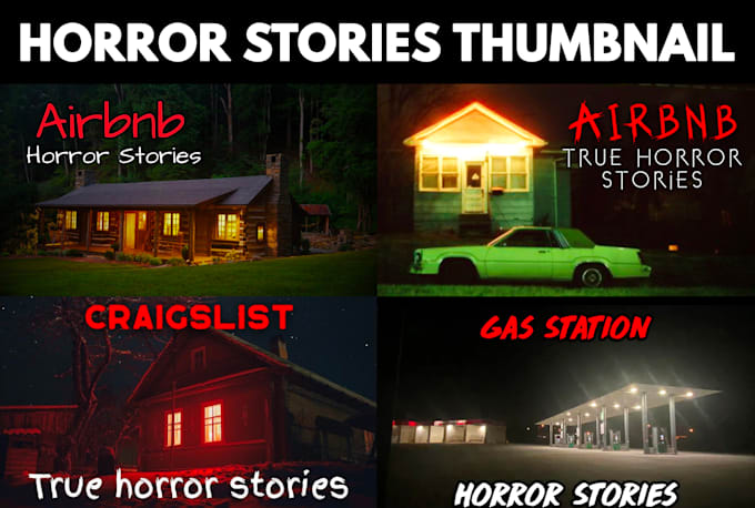 Create scary horror stories clickbait youtube thumbnail by Yassirezr ...