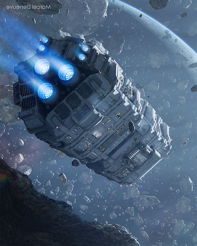 Do sci fi illustration like character, spaceship by Awasaidykhan | Fiverr