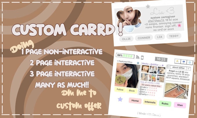 Make aesthetic carrd website by Vrettyuni | Fiverr