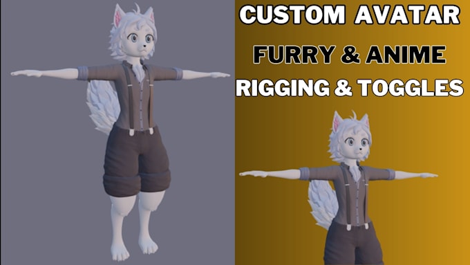 Create vr furry avatar, vrc avatar, 3d anime model for vrchat and ...
