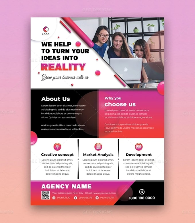 Create an awesome flyer design that you will love by Connors424 | Fiverr