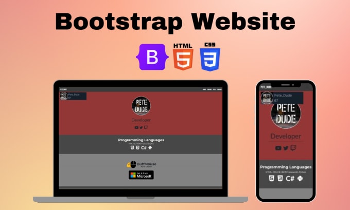Make a website using bootstrap by Pedro412 | Fiverr