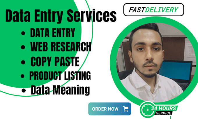 Do data entry in data typrng, data convert, web research by Neamul23 | Fiverr