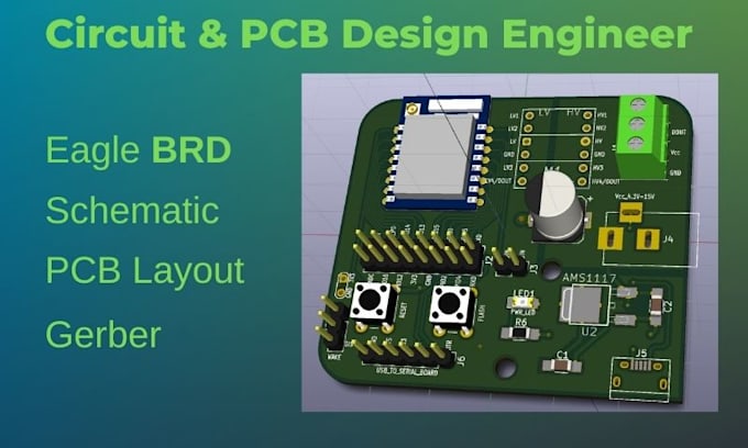 Design pcb boards in eagle pcb design software by Sannanali737 | Fiverr