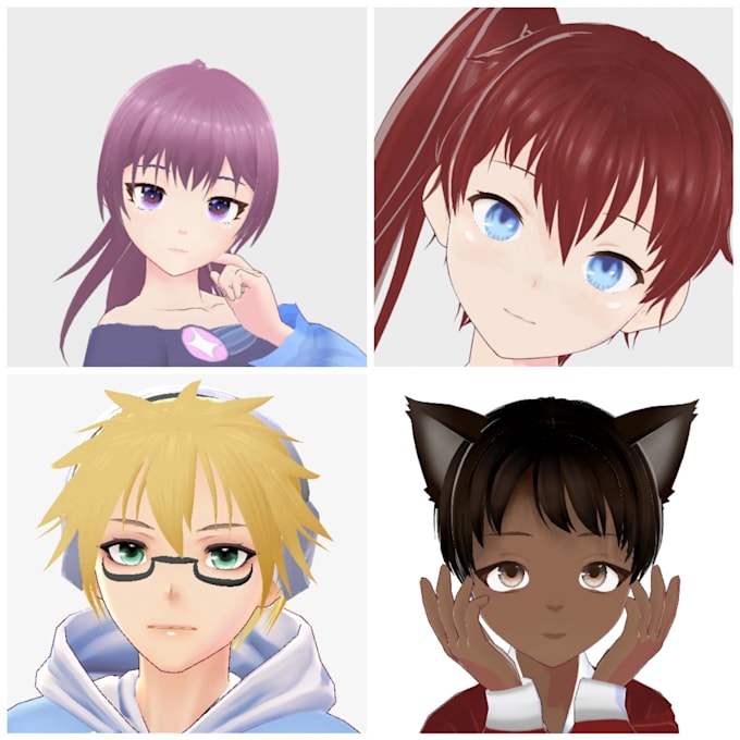 Make your custom vroid vtuber model by Hikari_lavender | Fiverr