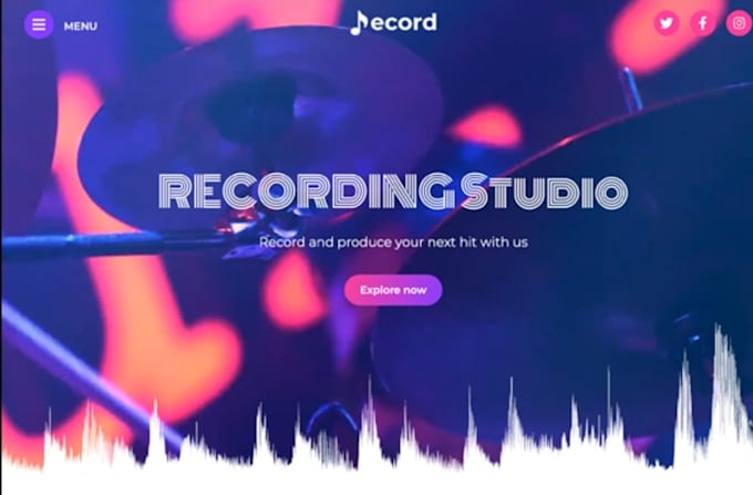 Do recording studio website design by Mahadyjuwel14 | Fiverr
