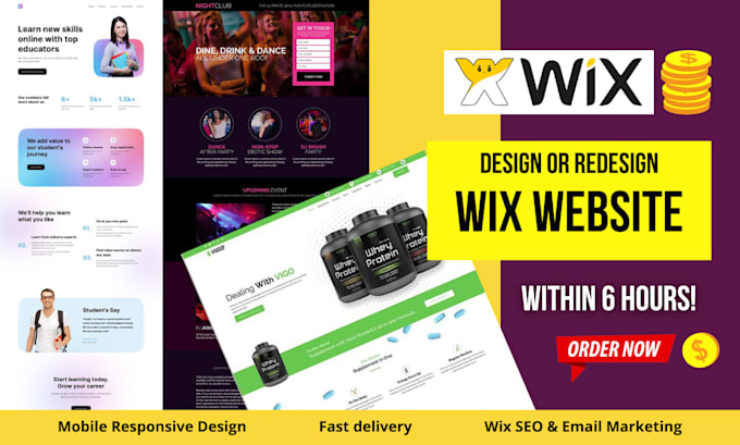 Design, redesign wix website, wix landing page, wix ecommerce website ...