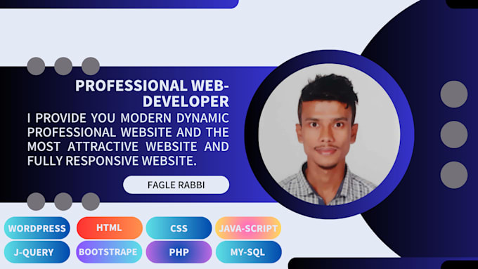 Create a modern dynamic professional website and attractive responsive ...