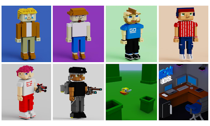 Create unique and custom voxel characters by Yeyishop2023 | Fiverr