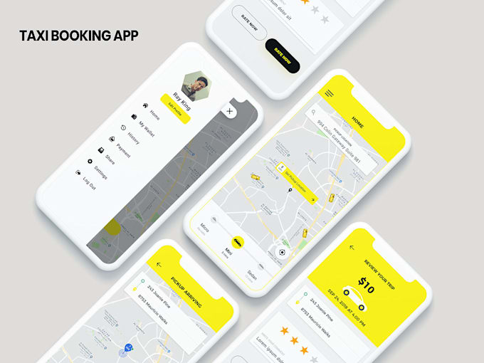 Build taxi booking app,food delivery app, flutter app,bubble io ... Build taxi booking app,food delivery app, flutter app,bubble io ...