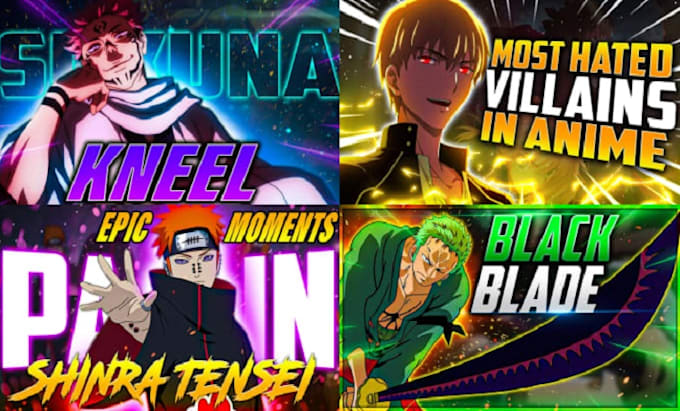 Design a youtube anime thumbnail for your amv video by Emmexway_studio ...