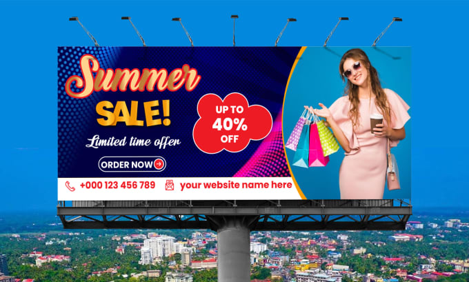 Design billboard, signboard, roll up banner, retractable, pull up or x ...