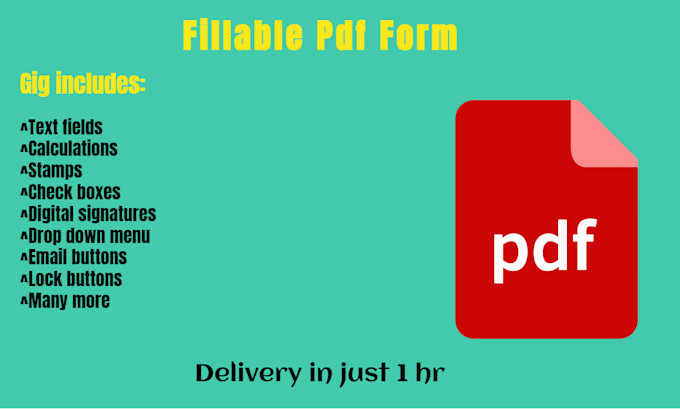 Create professional pdf fillable or editable form by Shakir_et_al | Fiverr