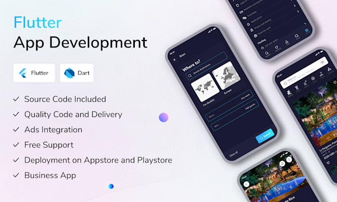 Develop hybrid mobile app using flutter for android and ios by Dhavalmulani | Fiverr