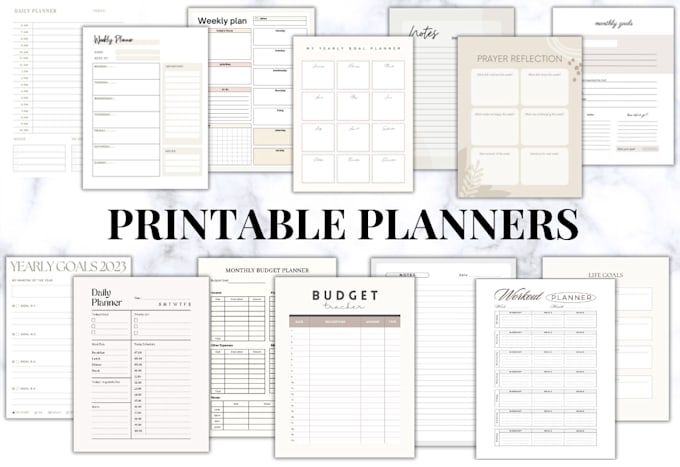 Create custom printable planner pages for work, school, life etc by ...
