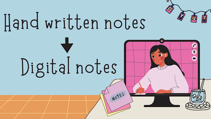 Digitalize your handwritten notes by Pema_lhamo | Fiverr